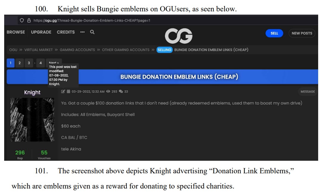 Bungie Sues Destiny 2 Streamer For Repeatedly Cheating And Harassing Its Employees