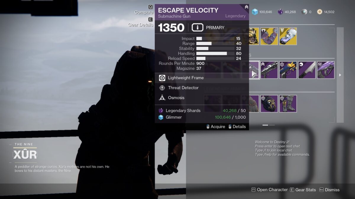 Destiny 2 Xur Location This Week: Weapons, Armor (October 7 - 11)