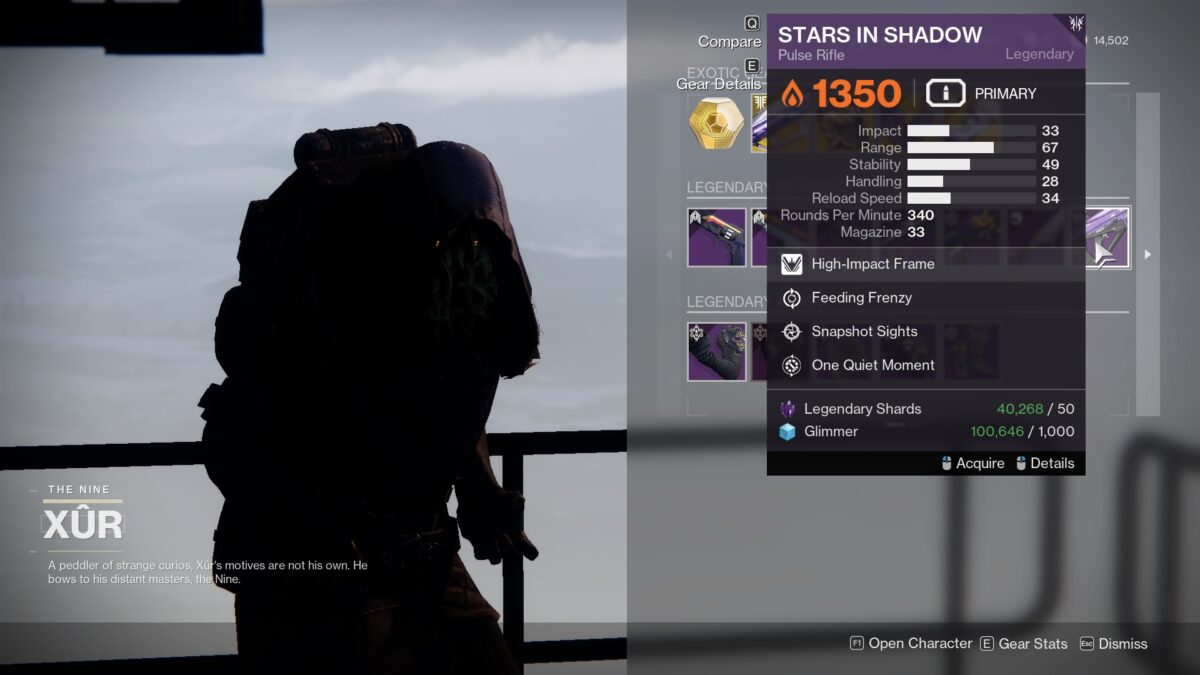 Destiny 2 Xur Location This Week: Weapons, Armor (October 7 - 11)