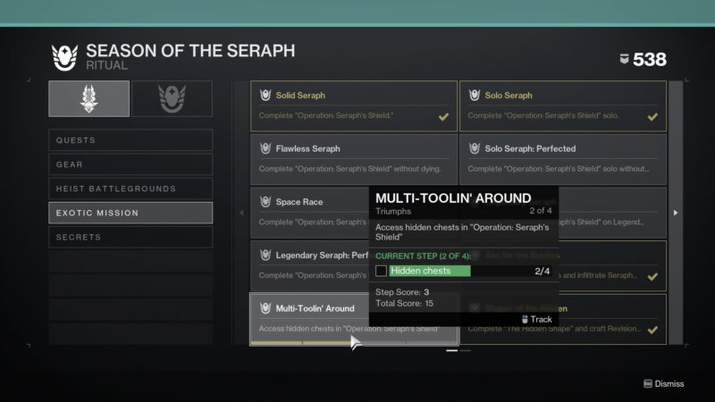 Destiny 2: All Operation Seraph's Shield Hidden Chests Location Guide