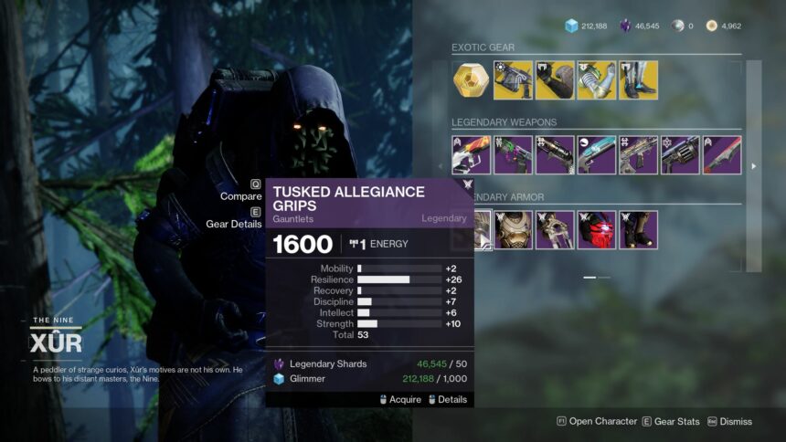 Where Is Xur Today In Destiny 2? Location And Exotic Inventory (Nov 3 ...