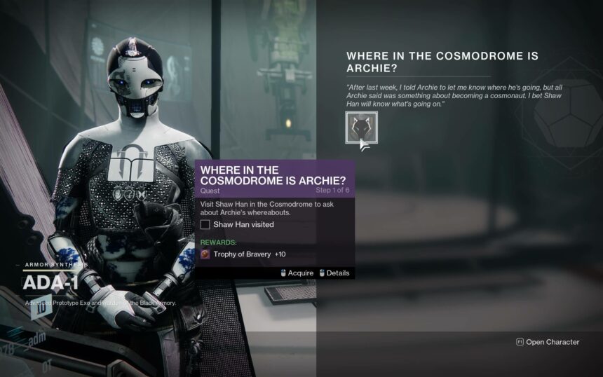 Destiny 2 Where Is Archie Quest Complete Guide